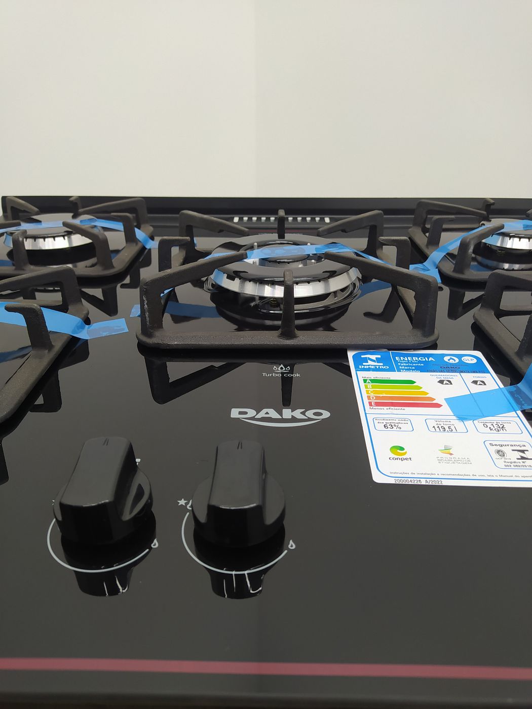 Fogao Dako De Embutir 5 Bocas Diplomata Tripla Chama - Preto - TudoBônus