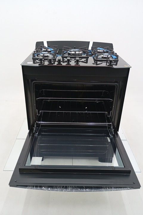 Fogao Dako Diplomata 5 Bocas Com Frente De Vidro Preto E Tripla Chama - Preto - TudoBônus