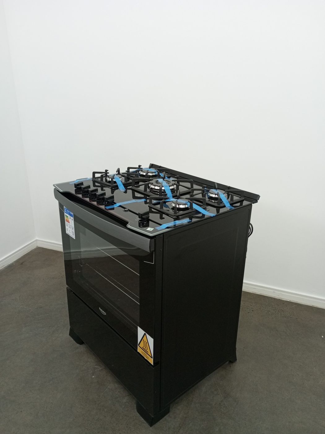 Fogao Dako Diplomata 5 Bocas Com Frente De Vidro Preto E Tripla Chama - Preto - TudoBônus