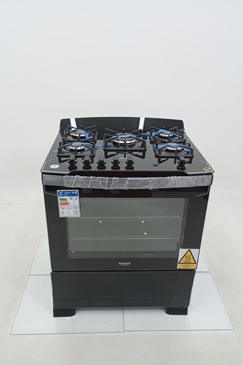 Fogao Dako Diplomata 5 Bocas Com Frente De Vidro Preto E Tripla Chama - Preto - TudoBônus