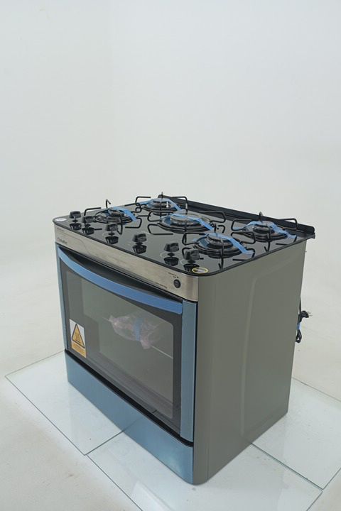 Fogao Esmaltec Agata Glass A Gas C/ Acendimento Automatico E Super ...