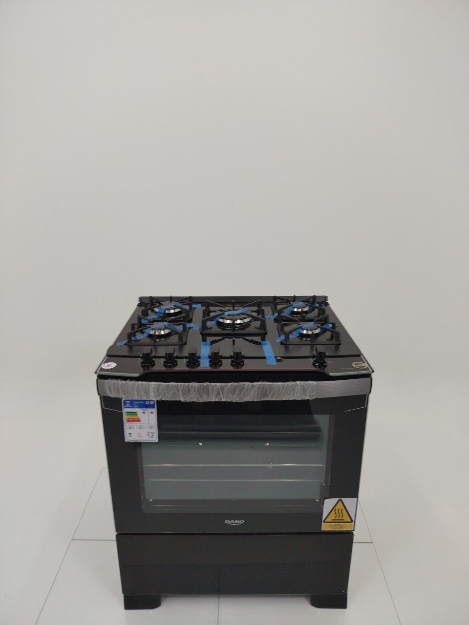 Fogao Dako Diplomata 5 Bocas Com Frente De Vidro Preto E Tripla Chama - Preto - TudoBônus